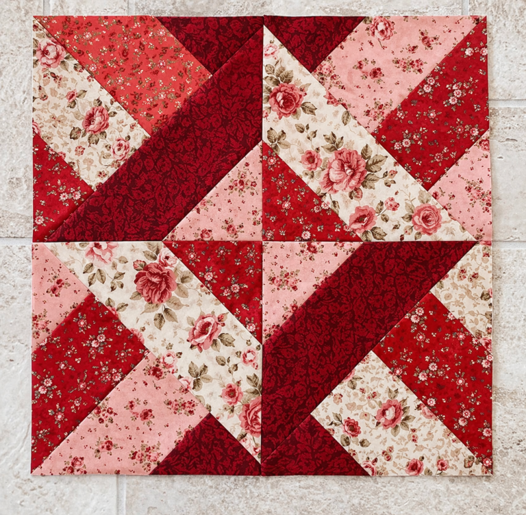 Hidden Wells Quilt Block Free Pattern - Quilting Wonders